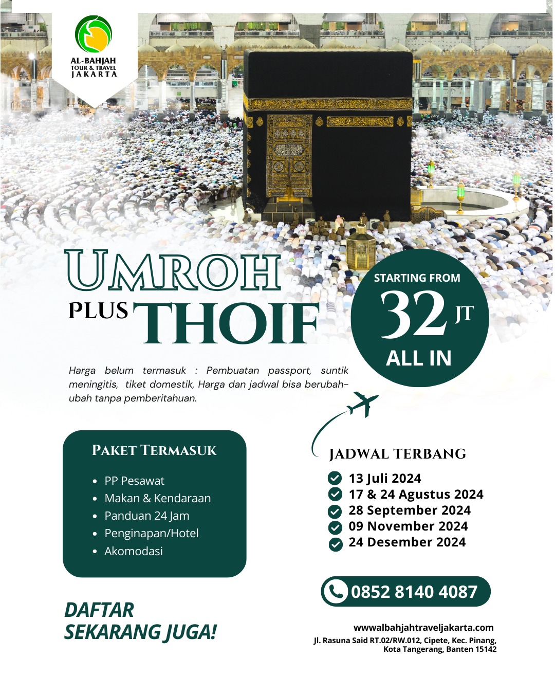 Umroh Mudah, Berkah & Bernilai Sedekah